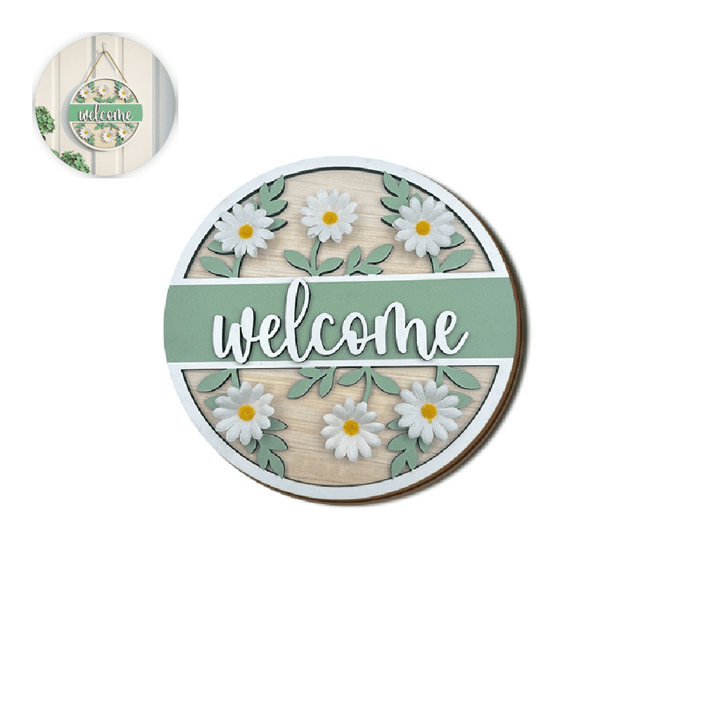 2D Wooden Sign in Floral Shape – Elegant Home Decor & Gift Idea for ...