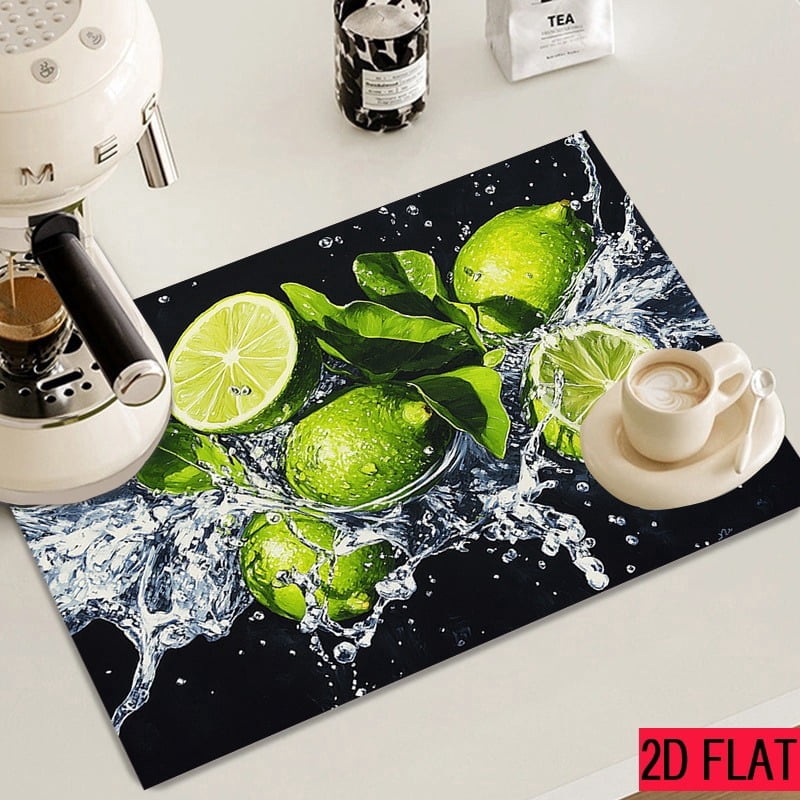 2D flat 1 kitchen stove cover, simple and artistic pattern design ...