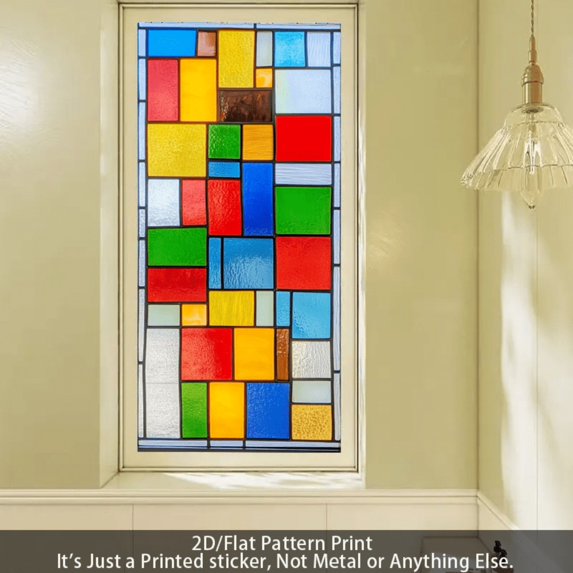2D flat, 1 piece of frosted glass sticker - 17.71×39.37in (45×100cm ...