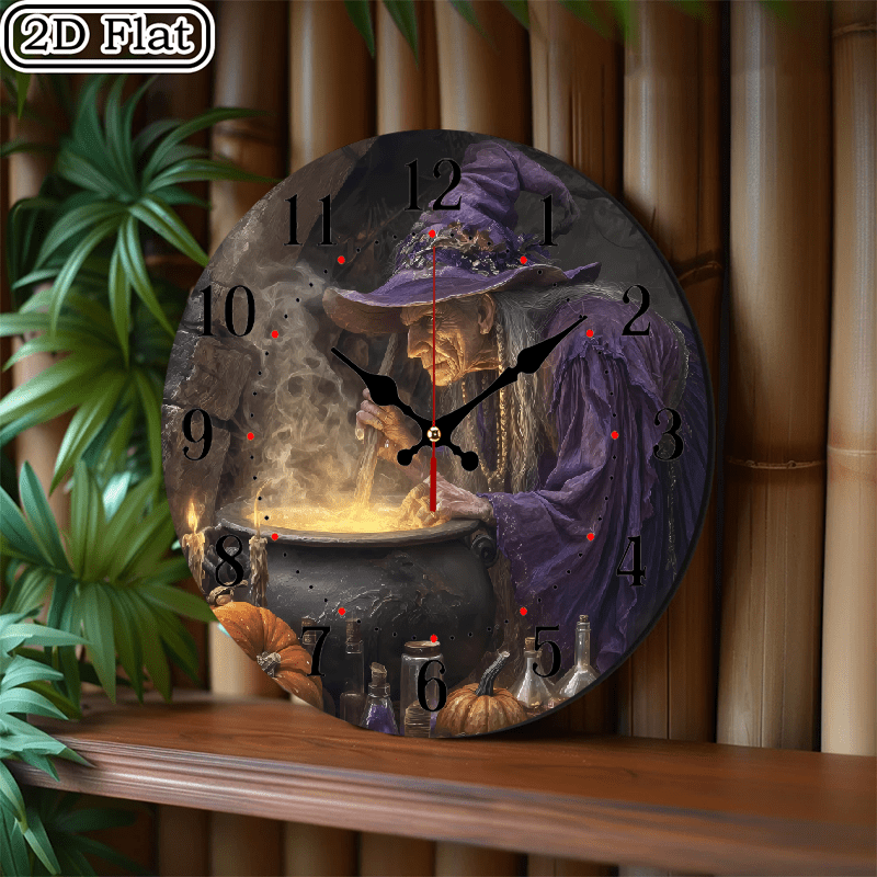 2D flat 1 witch themed wooden clock home, suitable for courtyards ...