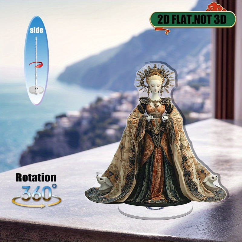 [2D flat] 1PC Revolving acrylic display piece featuring an elegant ...