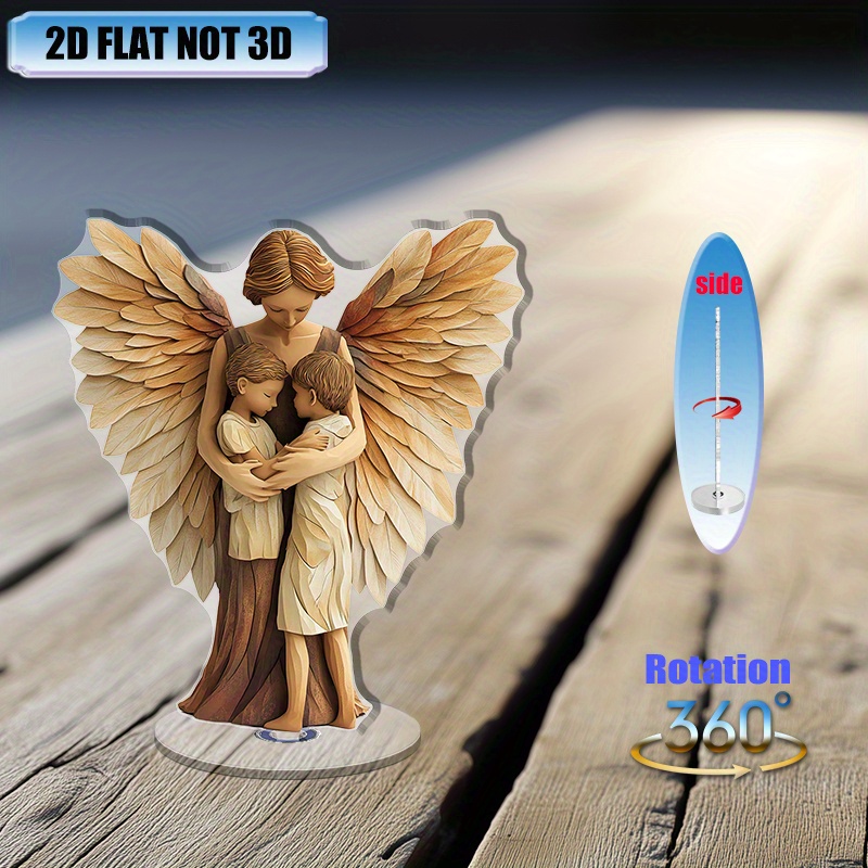 [2D flat] 1PC Revolving acrylic tabletop piece featuring a serene ...