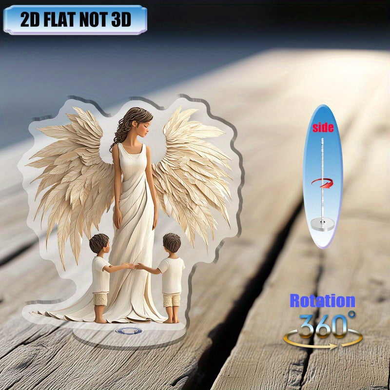 [2D flat] 1PC Rotatable acrylic display featuring a tall woman in a ...