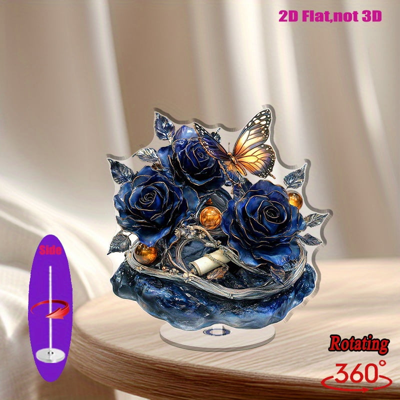 [2D flat] 1PC Rotating acrylic centerpiece featuring midnight blue ...