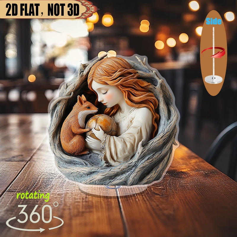 [2D flat] 1PC Rotating acrylic centerpiece showcasing romantic art ...