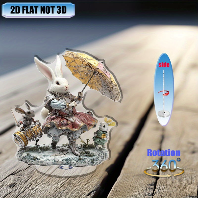 [2D flat] 1PC Rotating acrylic decorative piece featuring a spirited ...