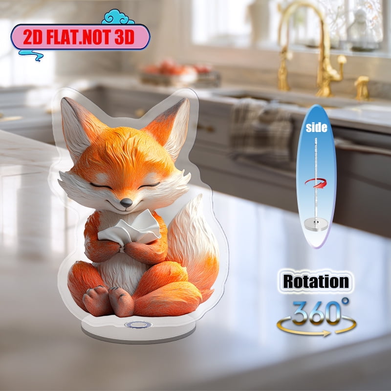 [2D flat] 1PC Rotating acrylic display featuring a charming ...