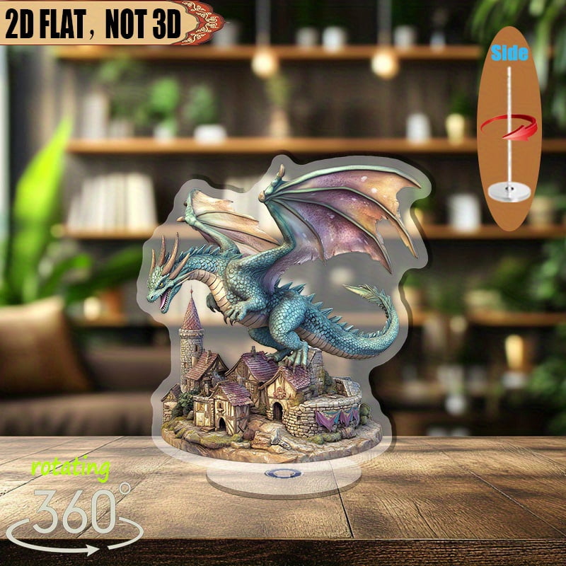 [2D flat] 1PC Rotating acrylic display featuring a spirited young ...