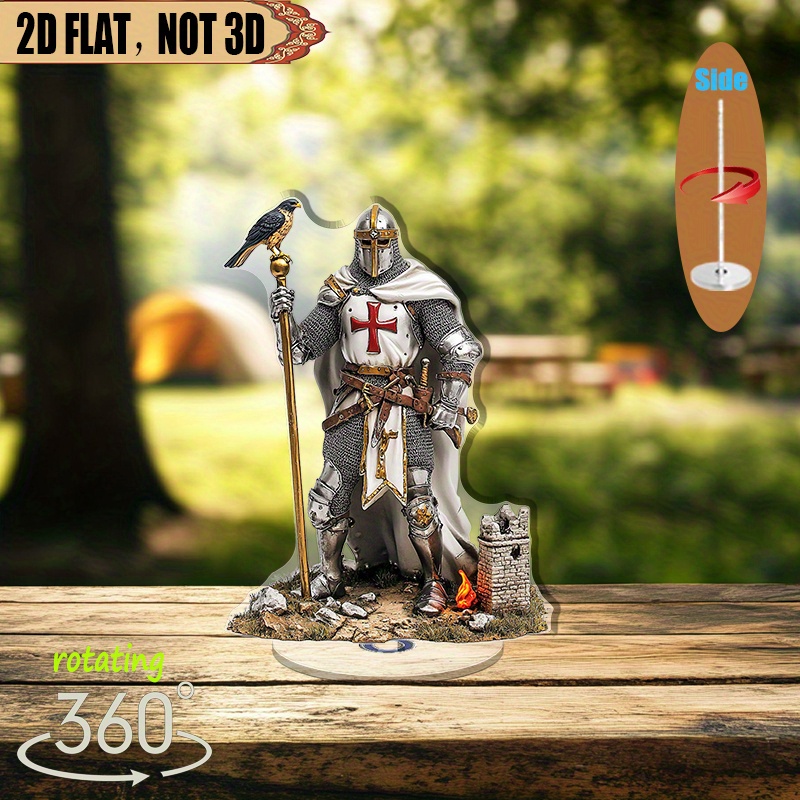 [2D flat] 1PC Rotating acrylic display featuring a vigilant Crusader in ...