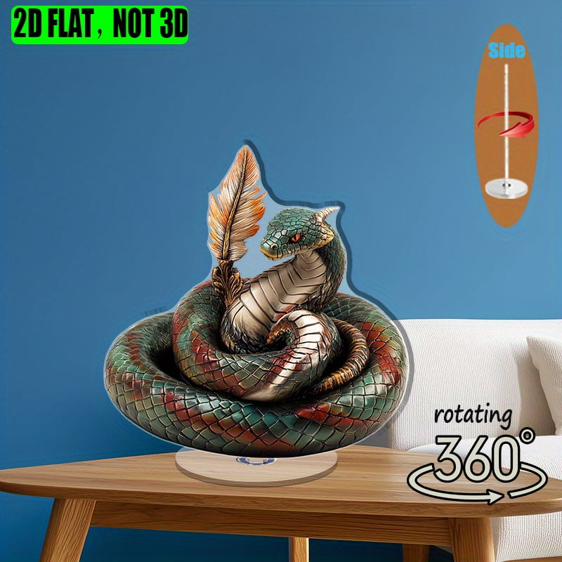 [2D flat] 1PC Rotating acrylic display featuring a colossal serpent ...