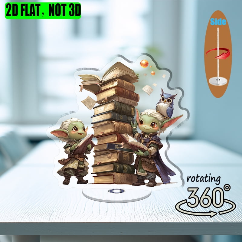 [2D flat] 1PC Rotating acrylic display featuring enchanting goblin ...