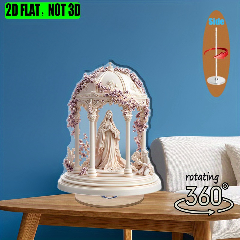 [2D flat] 1PC Rotating acrylic display featuring an exquisite Holy ...