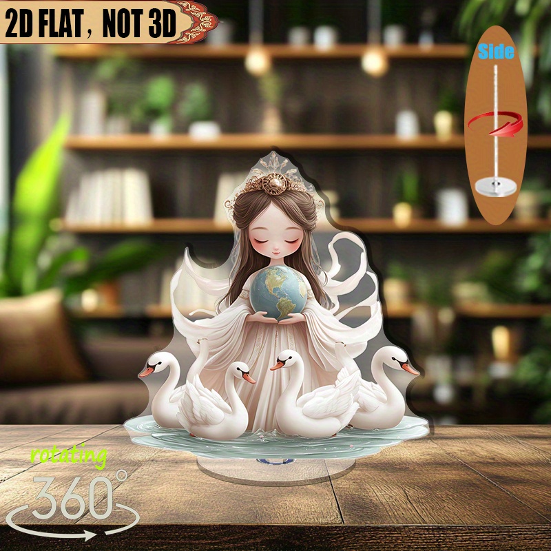[2D flat] 1PC Rotating acrylic display featuring the goddess of Sun ...