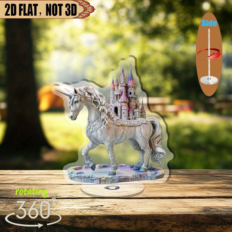 [2D flat] 1PC Rotating acrylic display featuring powerful white ...