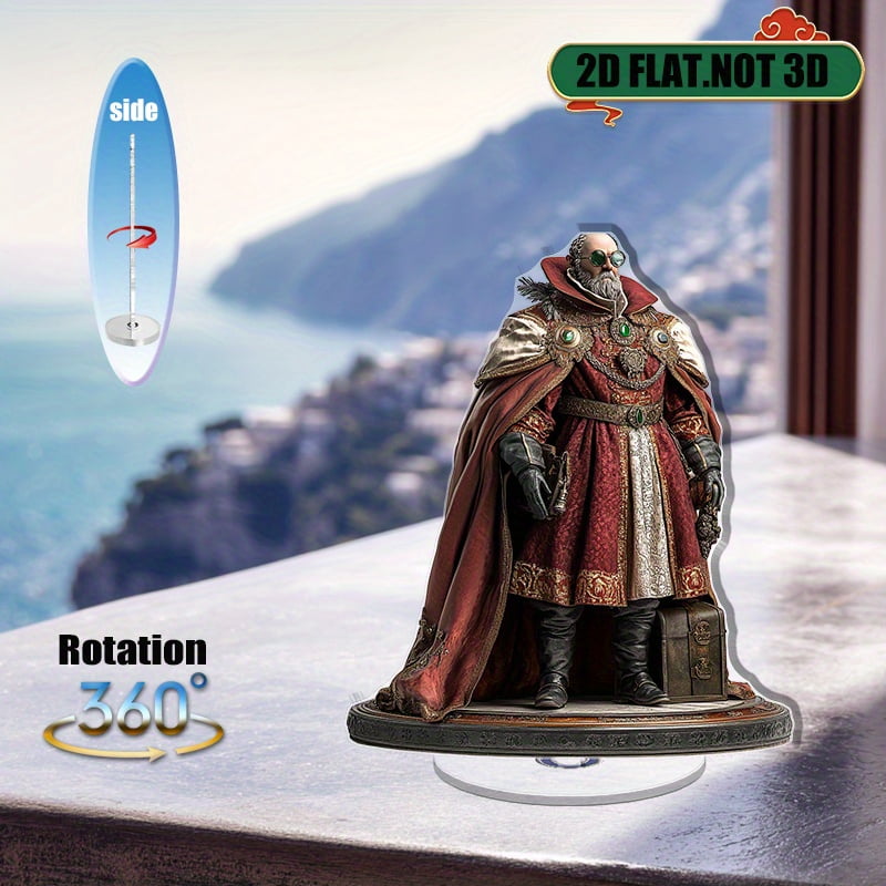 [2D flat] 1PC Rotating acrylic display featuring a scholarly ...