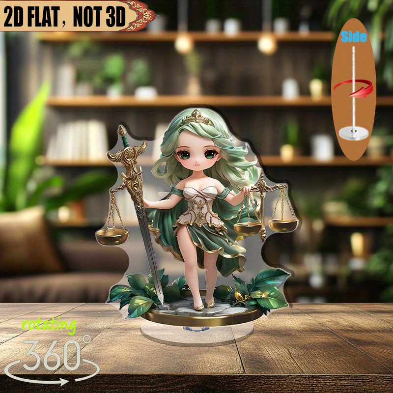 [2D flat] 1PC Rotating acrylic display featuring a sightless figure of ...