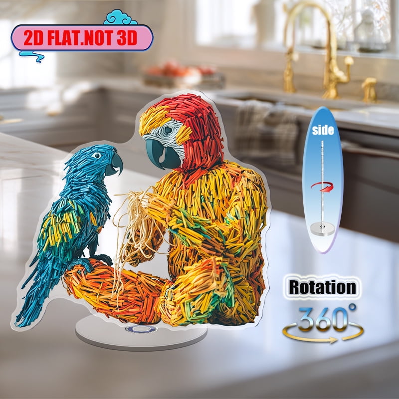 [2D flat] 1PC Rotating acrylic display featuring a thin humanoid ...