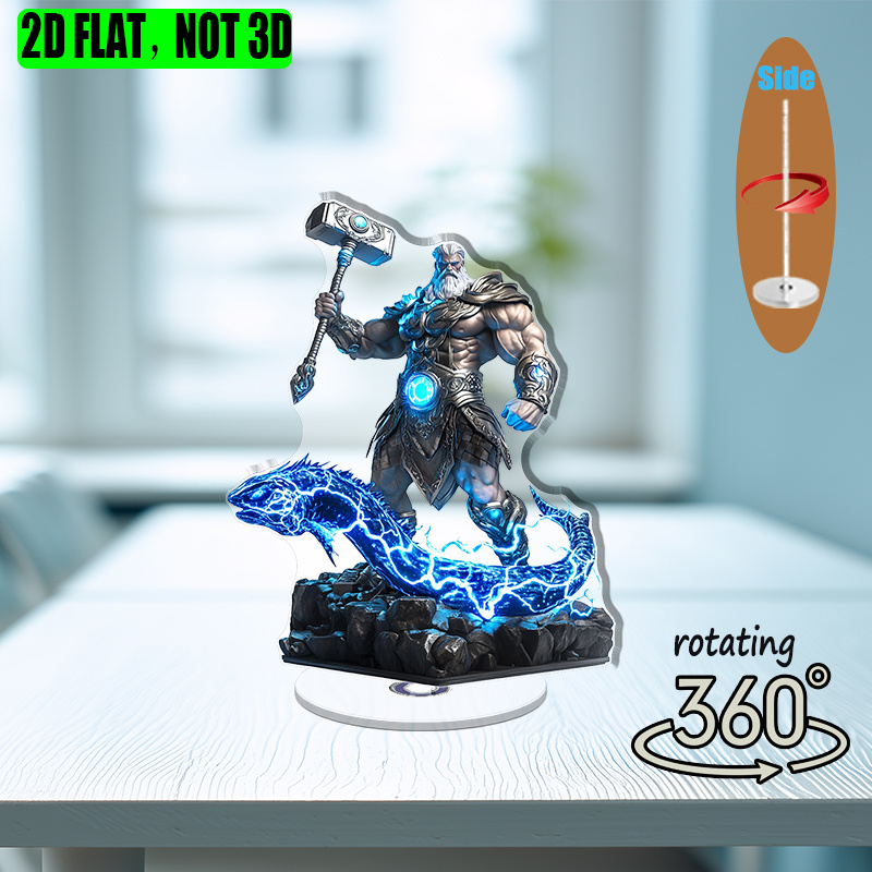 [2D flat] 1PC Rotating acrylic display featuring the thunder god in ...