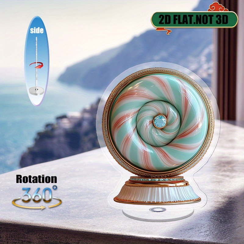[2D flat] 1PC Rotating acrylic display featuring a vibrant ...