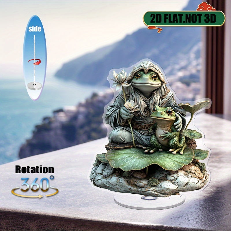 [2D flat] 1PC Rotating acrylic display featuring a young mage with a ...