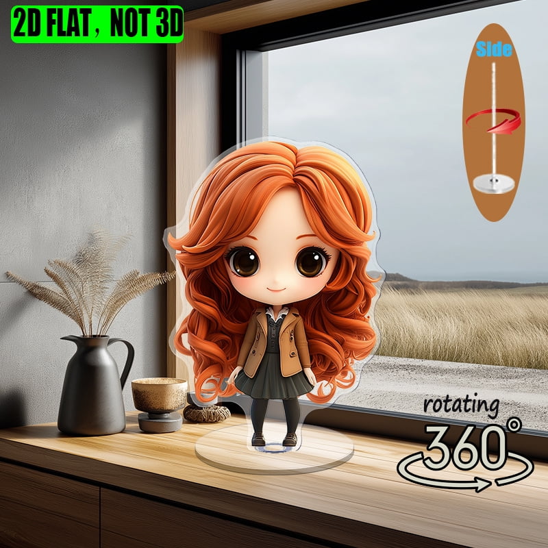 [2D flat] 1PC Rotating acrylic display piece featuring adorable chibi ...