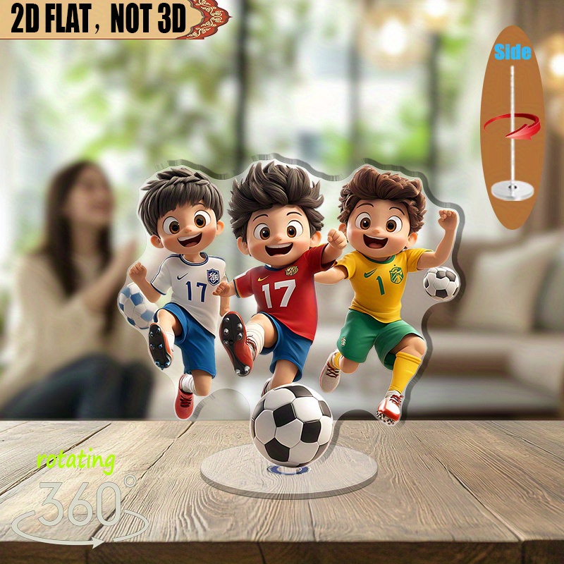[2D flat] 1PC Rotating acrylic display piece featuring animated boys ...