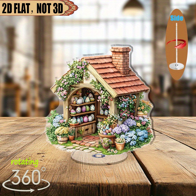 [2D flat] 1PC Rotating acrylic display piece featuring charming chibi ...