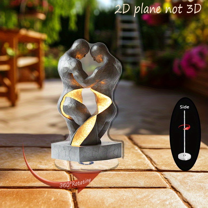 [2D flat] 1PC Rotating acrylic display piece featuring dynamic steel ...
