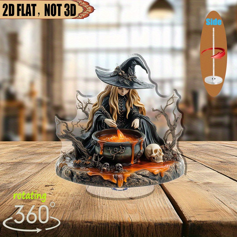 [2D flat] 1PC Rotating acrylic display piece featuring intricate ...