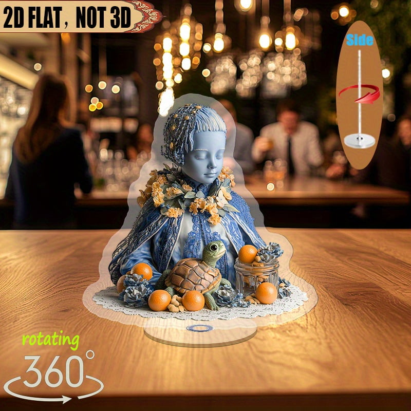 [2D flat] 1PC Rotating acrylic display piece featuring an ultra ...