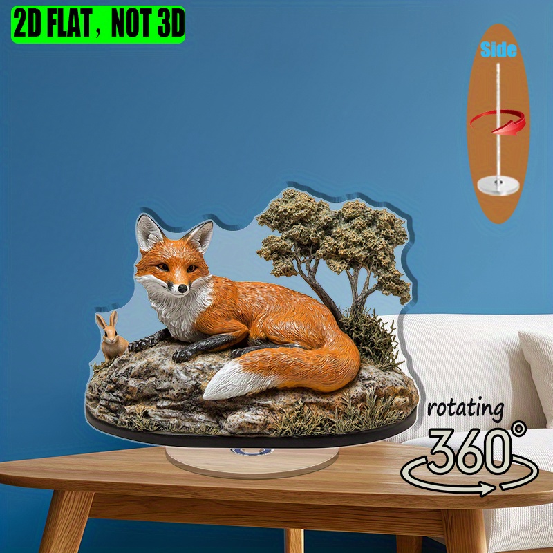 [2D flat] 1PC Rotating acrylic display piece showcasing intricate ...