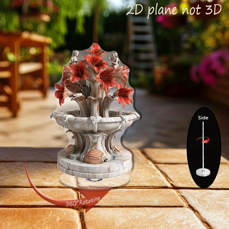 [2D flat] 1PC Rotating acrylic display showcases intricate artistry ...