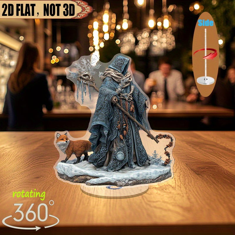 [2D flat] 1PC Rotating acrylic figure featuring an ultra-realistic ...