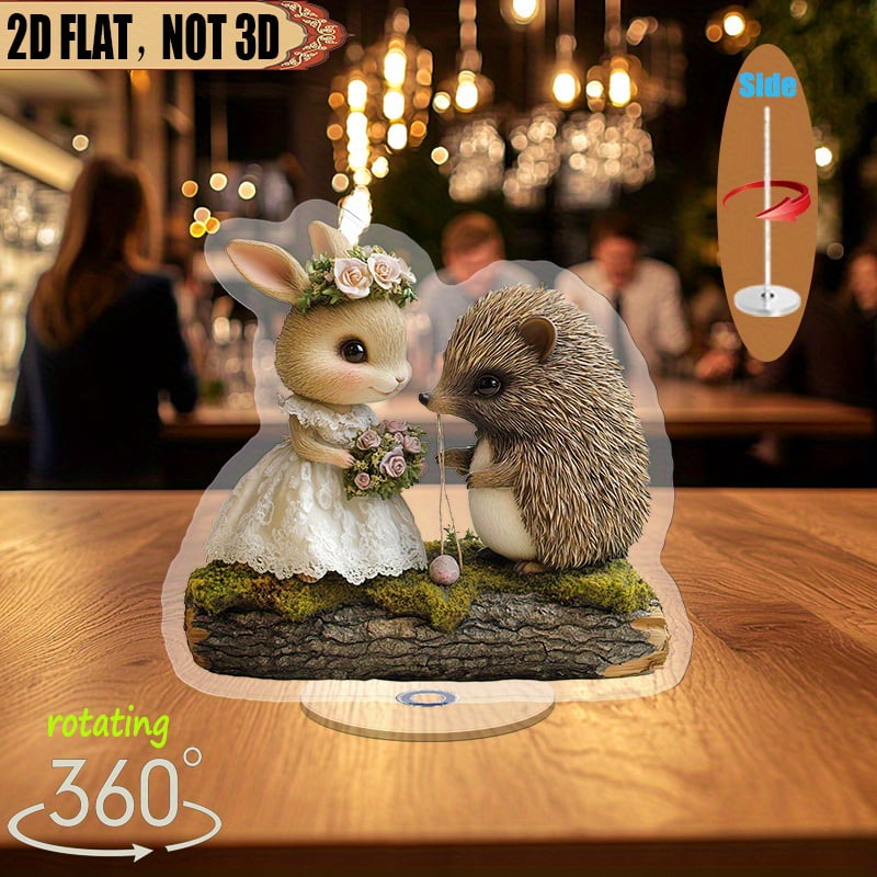 [2D flat] 1PC Rotating acrylic figurine featuring an ultra-realistic ...