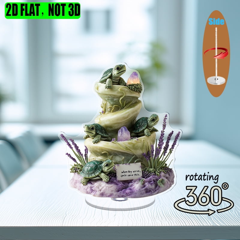 [2D flat] 1PC Rotating acrylic tabletop centerpiece features intricate ...