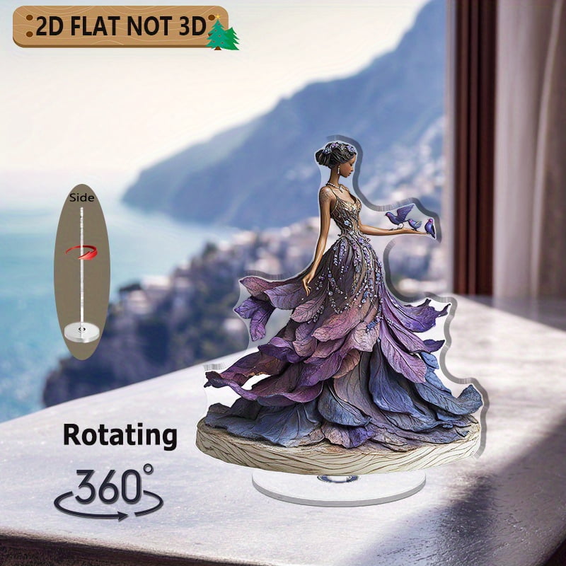 [2D flat] 1PC Rotating acrylic tabletop centerpiece featuring a ...