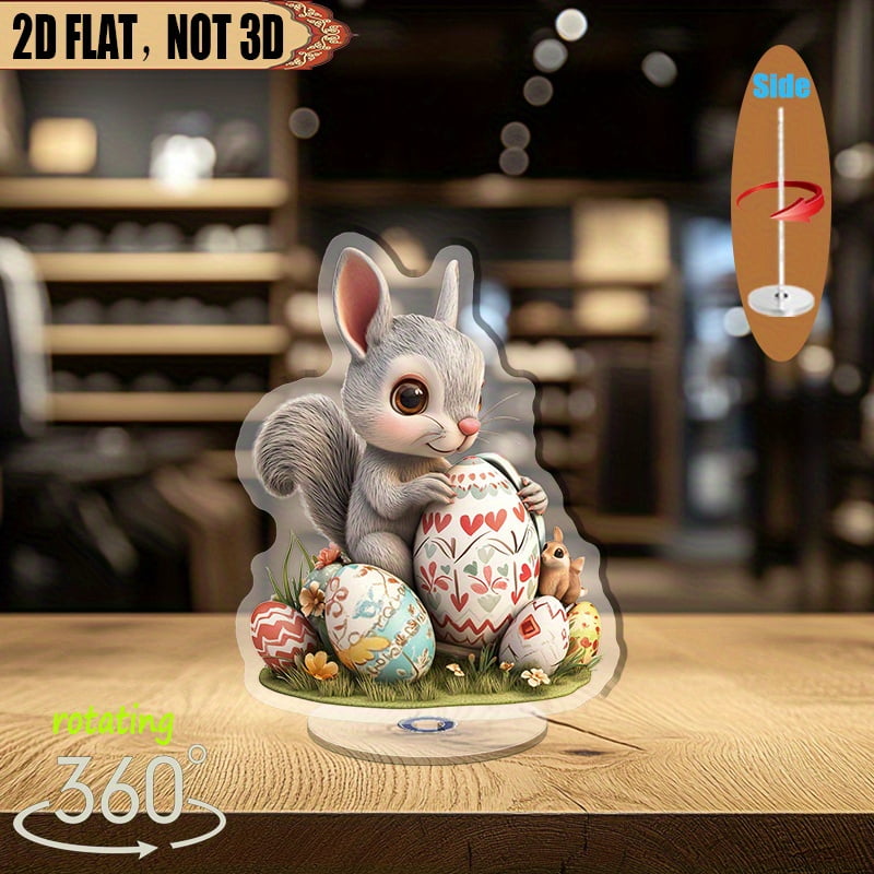 [2D flat] 1PC Rotating acrylic tabletop display featuring a charming ...