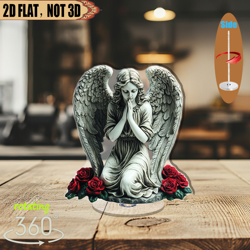 [2D flat] 1PC Rotating acrylic tabletop display featuring detailed ...
