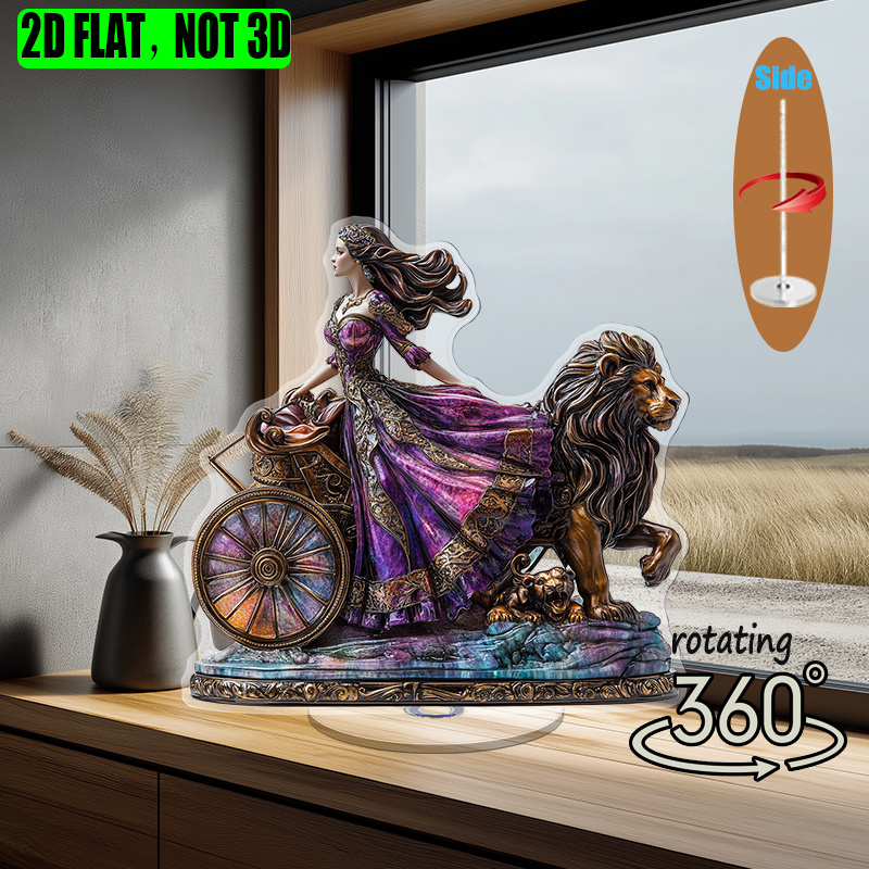 [2D flat] 1PC Rotating acrylic tabletop display featuring a majestic ...