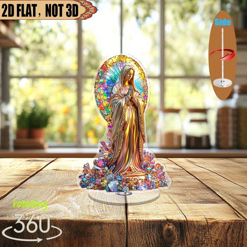 [2D flat] 1PC Rotating acrylic tabletop display for home office ...