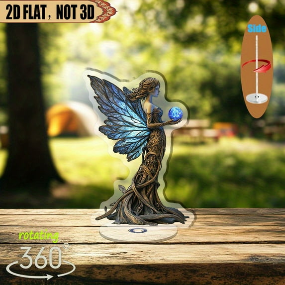 [2D flat] 1PC Rotating acrylic tabletop display piece showcasing ...