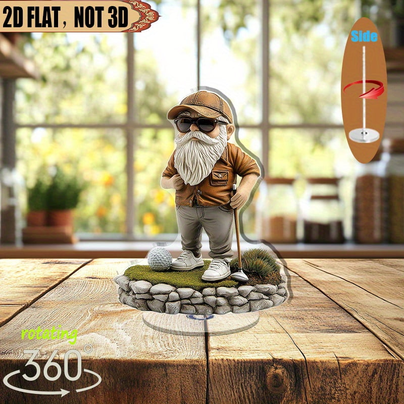 [2D flat] 1PC Rotating acrylic tabletop ornament featuring a charming ...