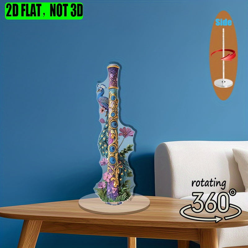 [2D flat] 1PC Rotating acrylic tabletop ornament featuring an ...
