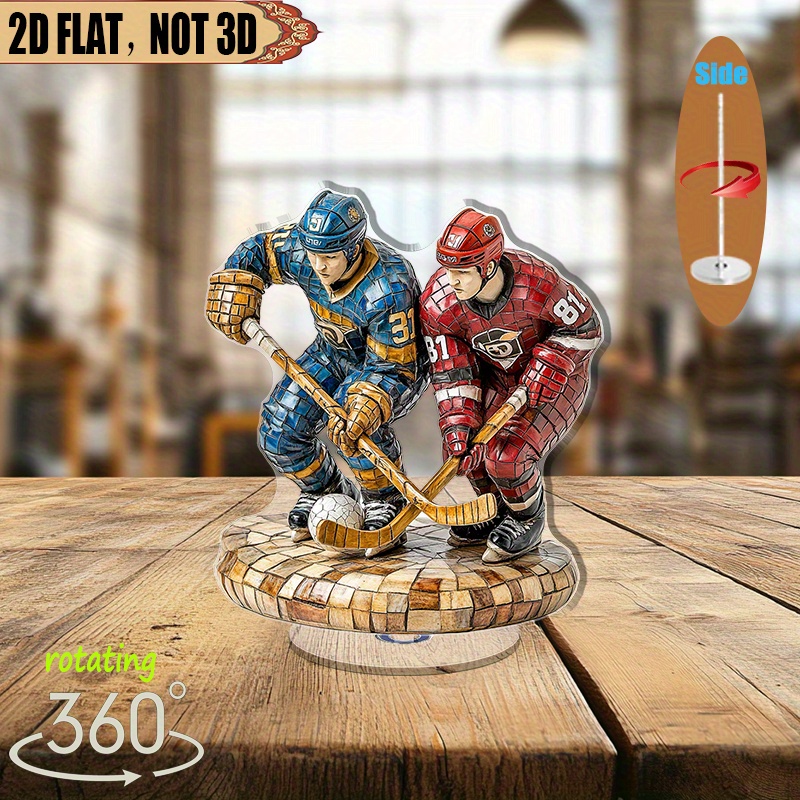 [2D flat] 1PC Rotating acrylic tabletop ornament featuring a romantic ...