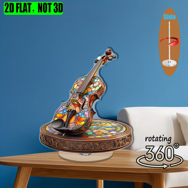 [2D flat] 1PC Rotating acrylic tabletop ornament featuring a stunning ...