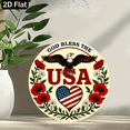 2D flat, an 8 - inch wooden sign. "GOD BLESS THE USA". Beautiful ...