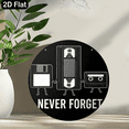 2D flat, an 8-inch wooden sign. Never Forget. Can be hung anywhere ...