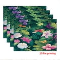 2D flat printing, 4pcs Placemat, Vibrant tropical garden: symphony of ...