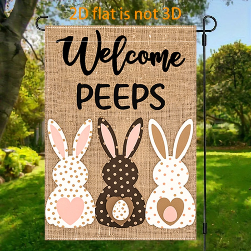 2D plane, 1 2D plane Easter Bunny PEEPS welcome theme flag courtyard ...