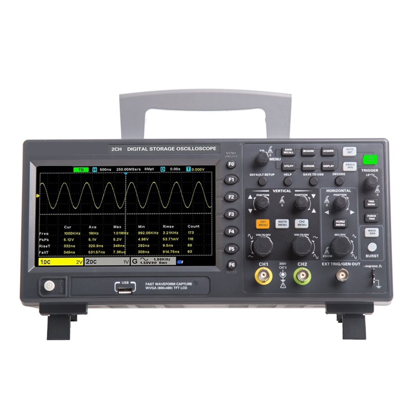2D15 2C10 2D10 2C15 Digital Oscilloscope 2 Channels 100Mhz/150Mhz ...